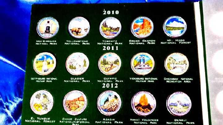 Квотеры США НАЦПАРКИ Цветные наборы 2010/2011/2012 Мондвор "Р" (Филадельфия) Альбом — Купуйте на ...