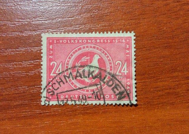 Германия Советская зона оккупации 1949 Голубь Народный конгресс ГАШ ...
