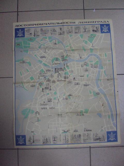 карта достопримечательности ленинграда №1692 — Купуйте на Newauction ...