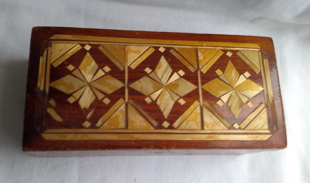 Шкатулка дерево инкрустация Соломка из СССР. — Купуйте на Newauction ...