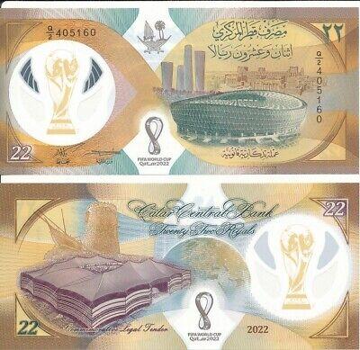 Qatar Катар - 22 Riyals 2022 UNC без холдера - Qatar 2022 World Cup ...