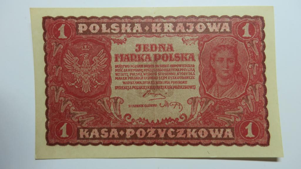 ПОЛЬЩА 1 марка 1919 рік I serja HH XF — Купуйте на Newauction.org за ...