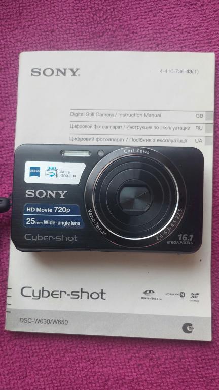 ФотоапоратSONY DSC-W 630/W650. — Купуйте на Newauction.org за вигідною ціною. Лот у Харківська ...