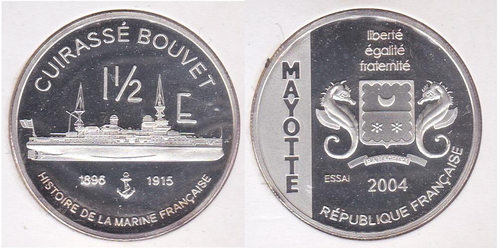 Fantasy / Mayotte Майотта - 1 1/2 Euro 2004 aUNC / XF История морской ...