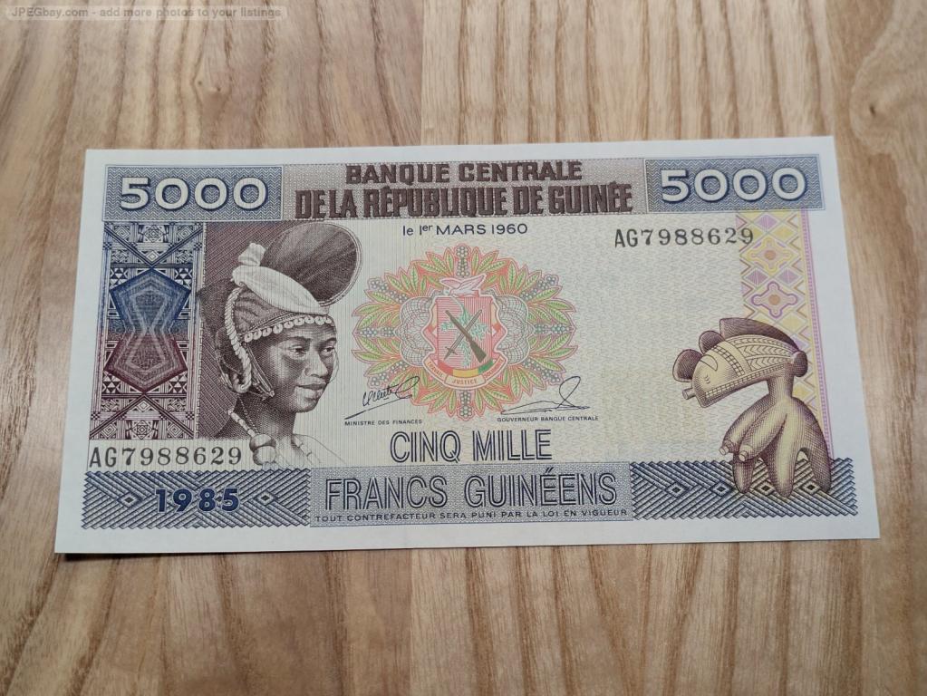 💎 4036 - 99 Гвінея 🇬🇳 5000 франків 1985 UNC — Купуйте на Newauction.org ...