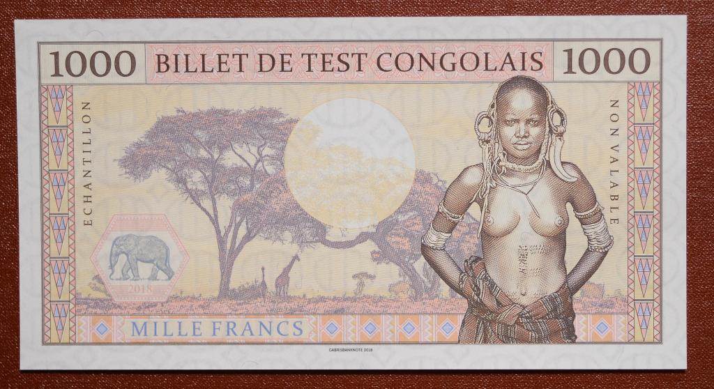 Конго Congo 1000 франков 2018 (Бумага) (Fantasy note) Низкий номер Unc — Купуйте на Newauction ...