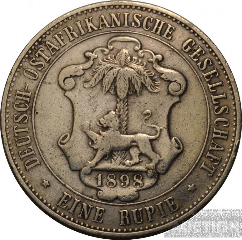 Німецька Східна Африка 1 Рупія - Wilhelm II - 1898 Срібло #S2 — Купуйте на Newauction.org за ...